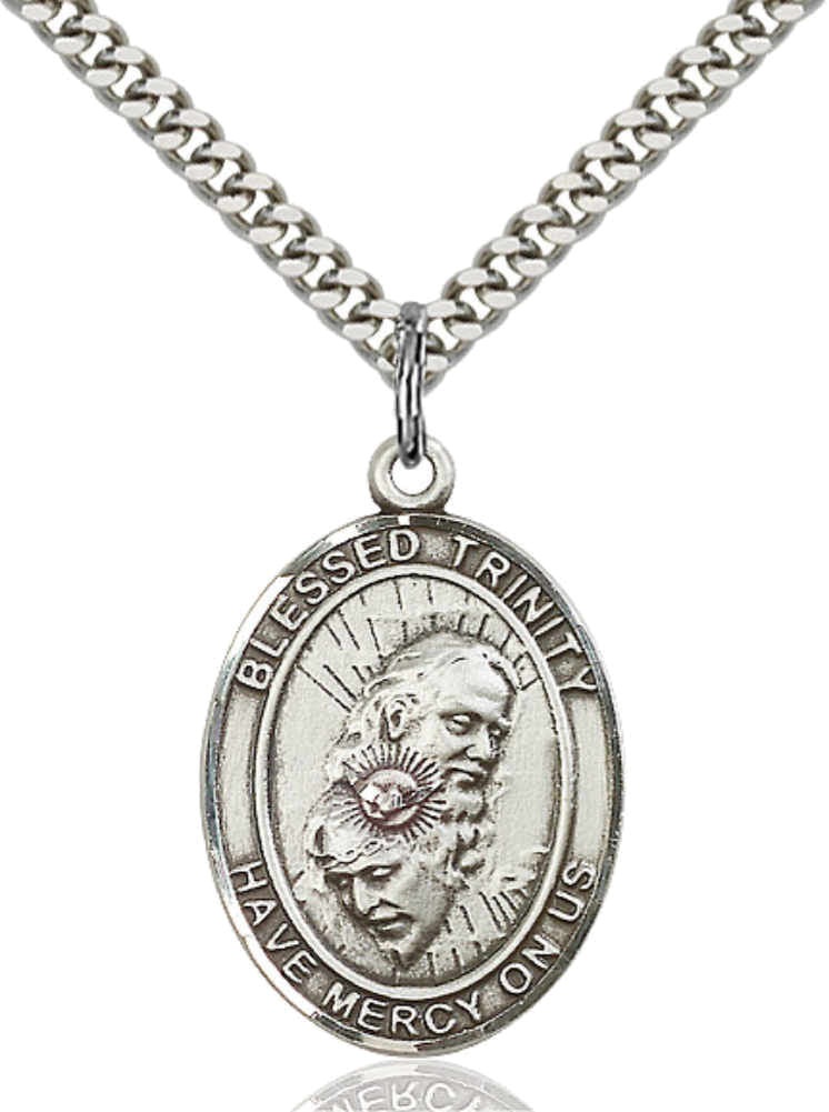 Blessed Trinity Medal - Holy Trinity Pendant | Sterling Silver