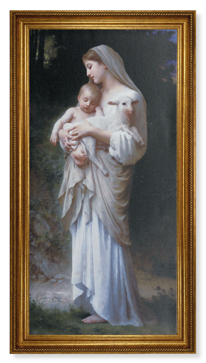Church Size Divine Innocence 22x44 Antiqued Frame Print or Canvas ...
