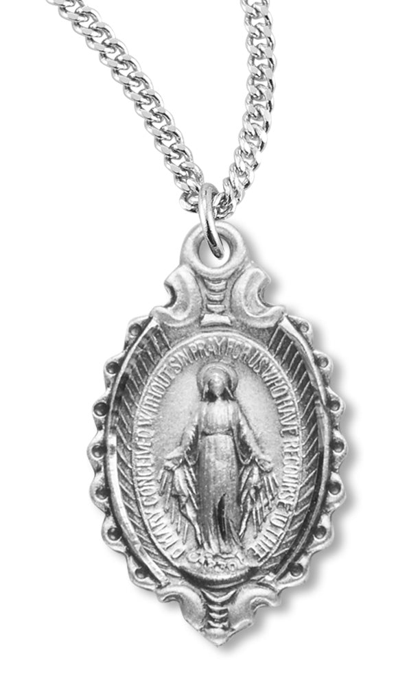 Fancy Scalloped Edge Miraculous Pendant – Catholic Faith Store