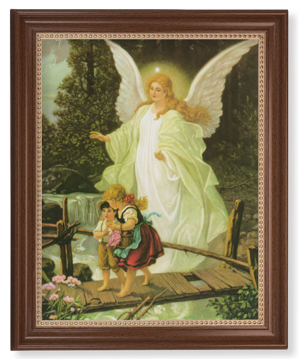 Guardian Angel Over the Bridge 11x14 Framed Print Artboard – Catholic ...