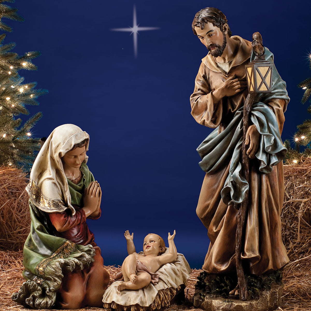Holy Family Nativity Figures 39" Scale | Catholic Statues – Catholic ...