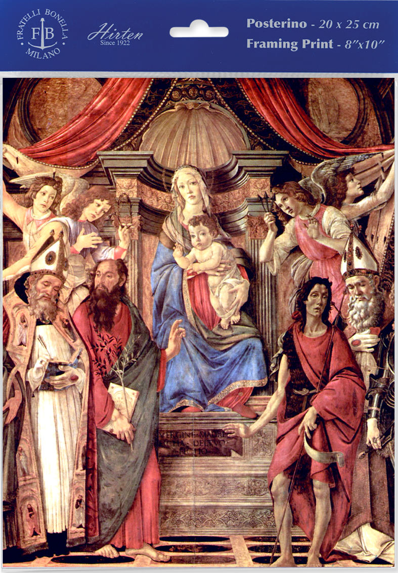 Madonna Throne of Angels by Botticelli Print - Sold in 3 Per Pack ...