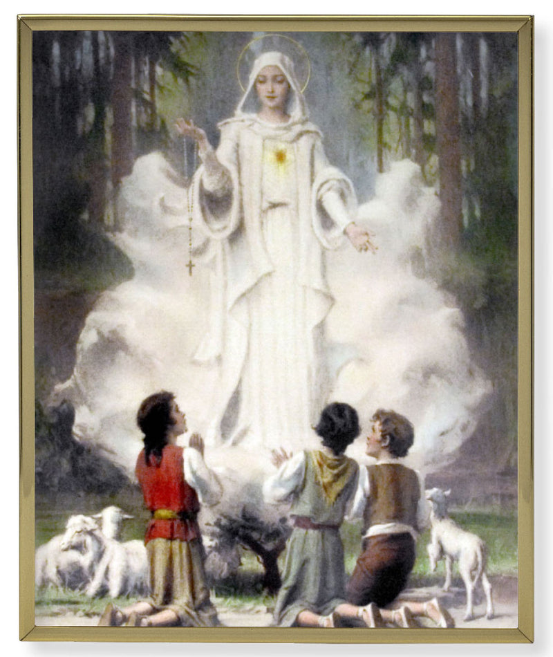 Our Lady of Fatima by Chambers Gold Frame 8x10 Plaque – Catholic Faith ...