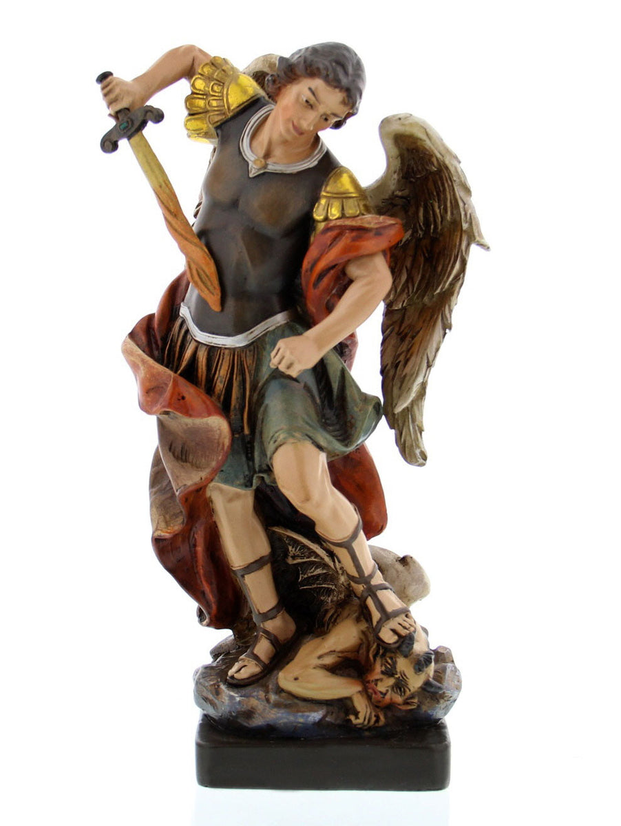 8" Saint Michael the Archangel Statue – Resin Catholic Gift for Police ...