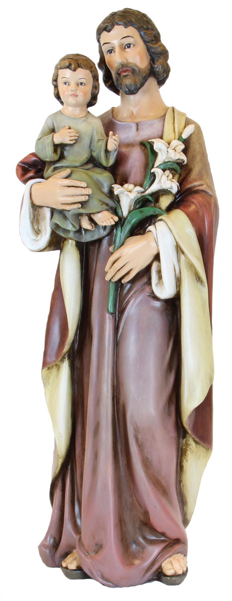 St. Joseph Full Color Statue 25" – Catholic Faith Store