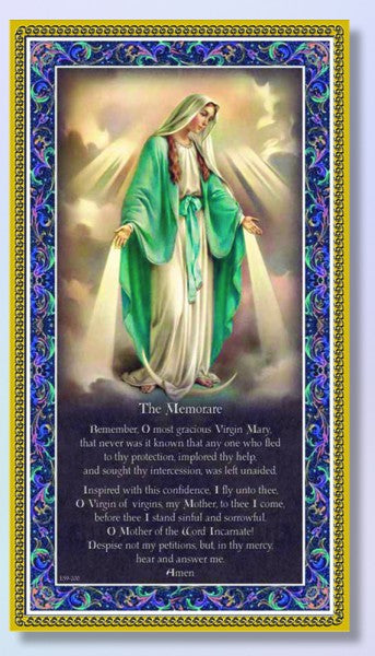 The Memorare Prayer Italian Prayer Plaque – Catholic Faith Store
