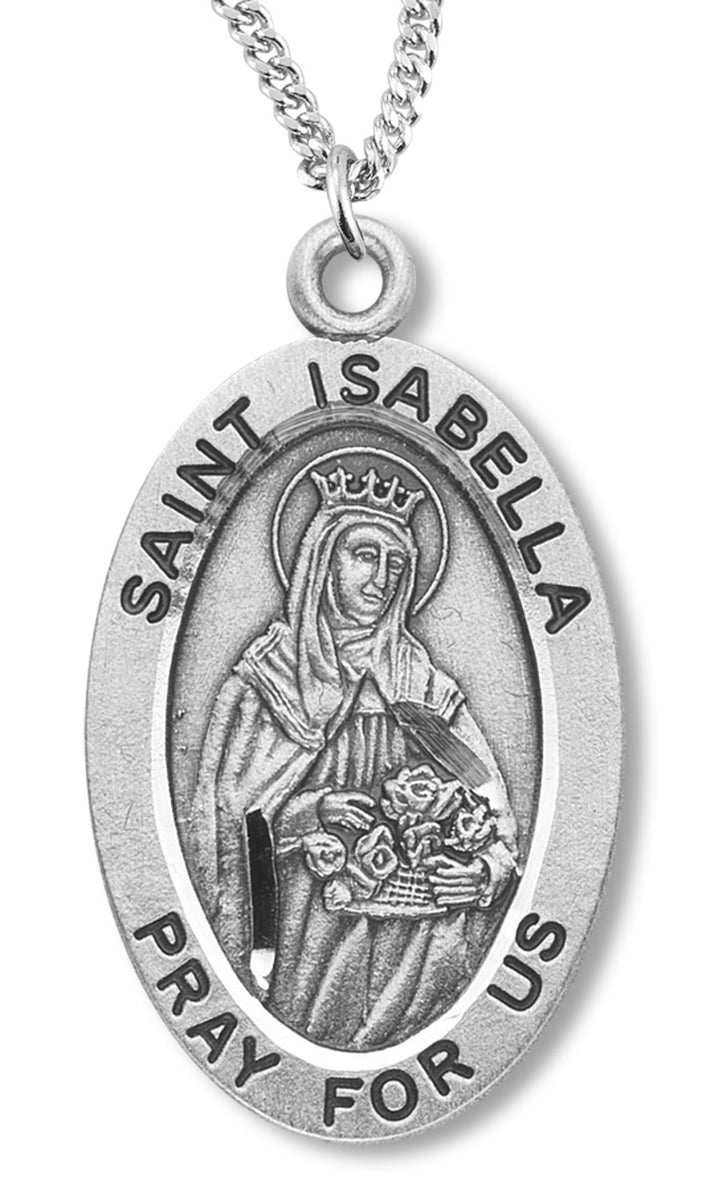 St. Isabella Medal Sterling Silver – Catholic Faith Store