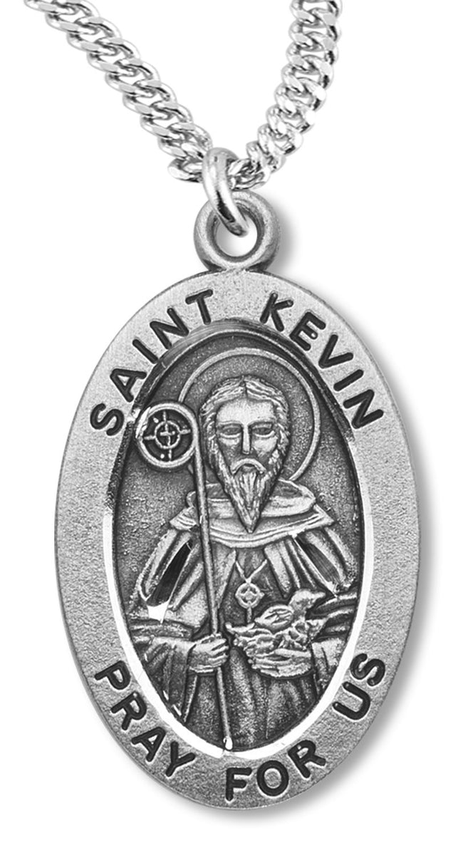 St. Kevin Medal Sterling Silver – Catholic Faith Store