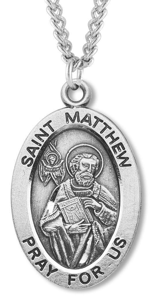 St. Matthew Medal Sterling Silver – Catholic Faith Store
