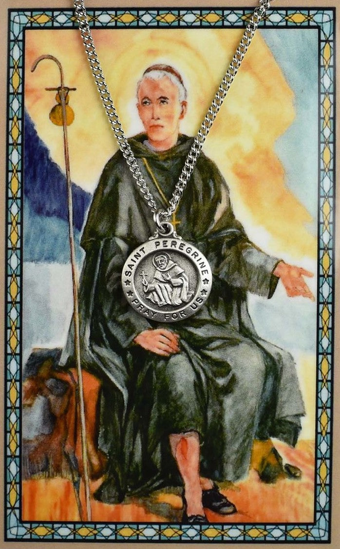 St. Peregrine Medal with Prayer Card – Catholic Faith Store