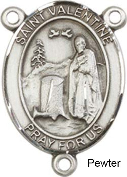 St. Valentine of Rome Rosary Centerpiece Sterling Silver or Pewter ...