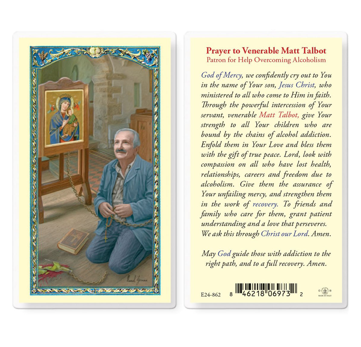 Venerable Matt Talbot Prayer Card: Addiction Recovery & Hope – Catholic ...